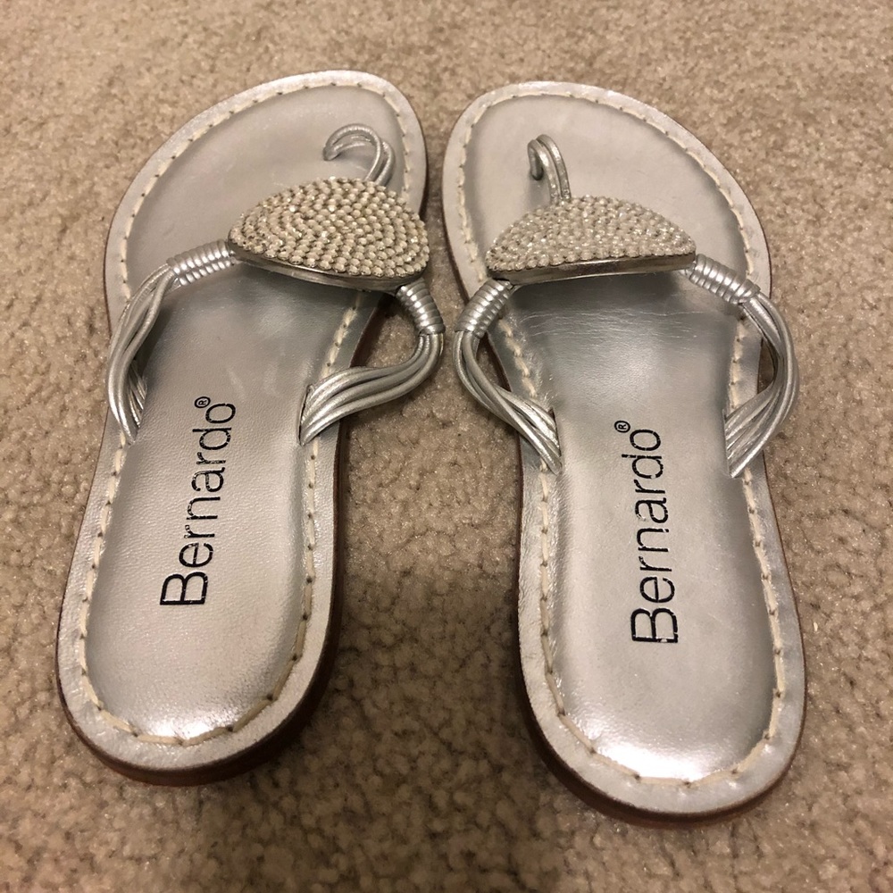 Bernardo Silver Sandals - Gem